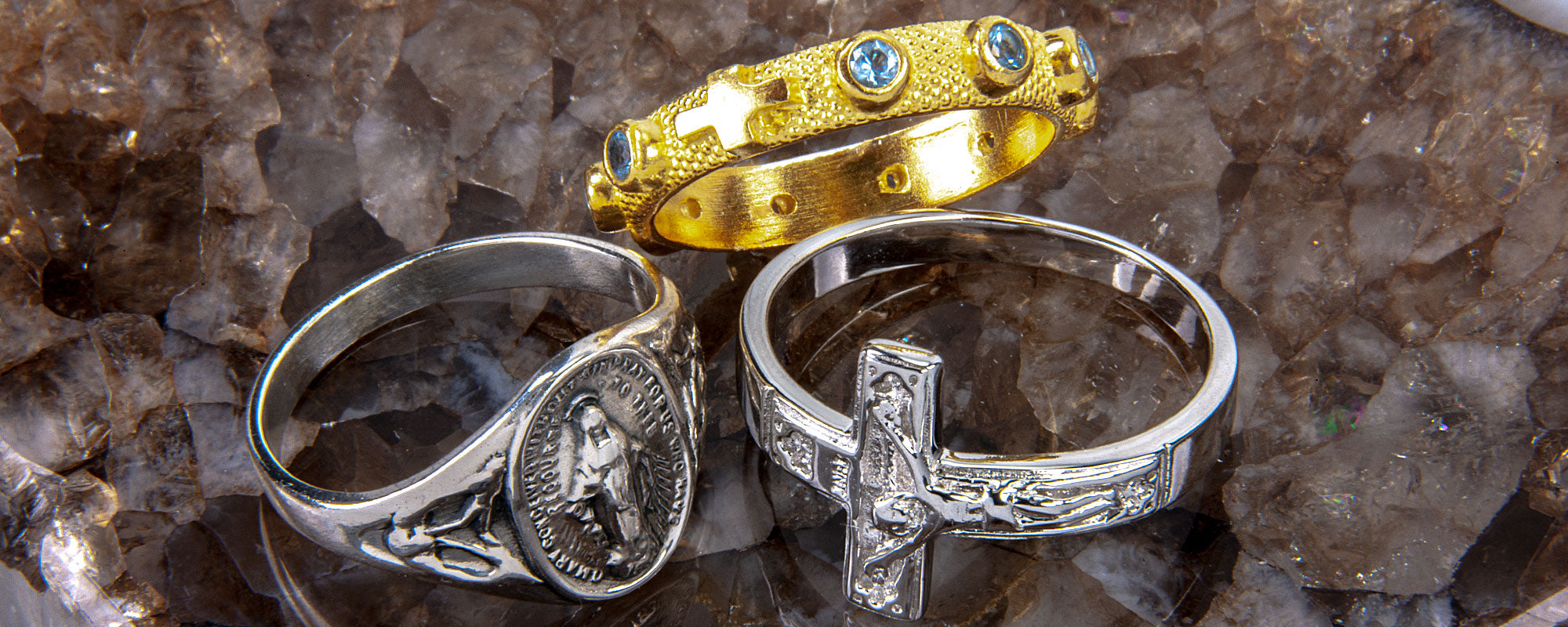 Catholic Rings | Sterling Silver Religious Rings