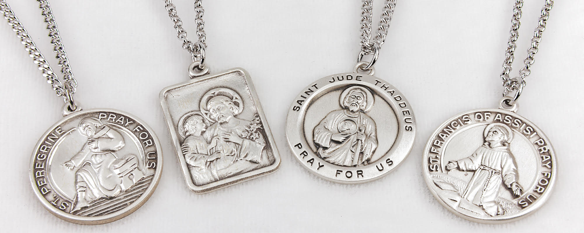 Saint Medals in Sterling Silver & Gold | CatholicJewelry.com